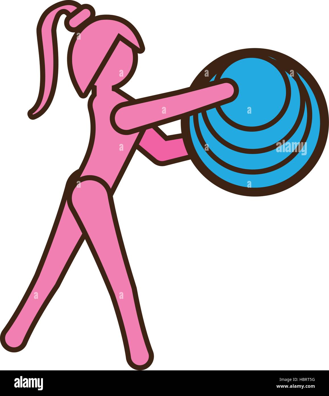 pictogram girl sport ball element Stock Vector Image & Art - Alamy
