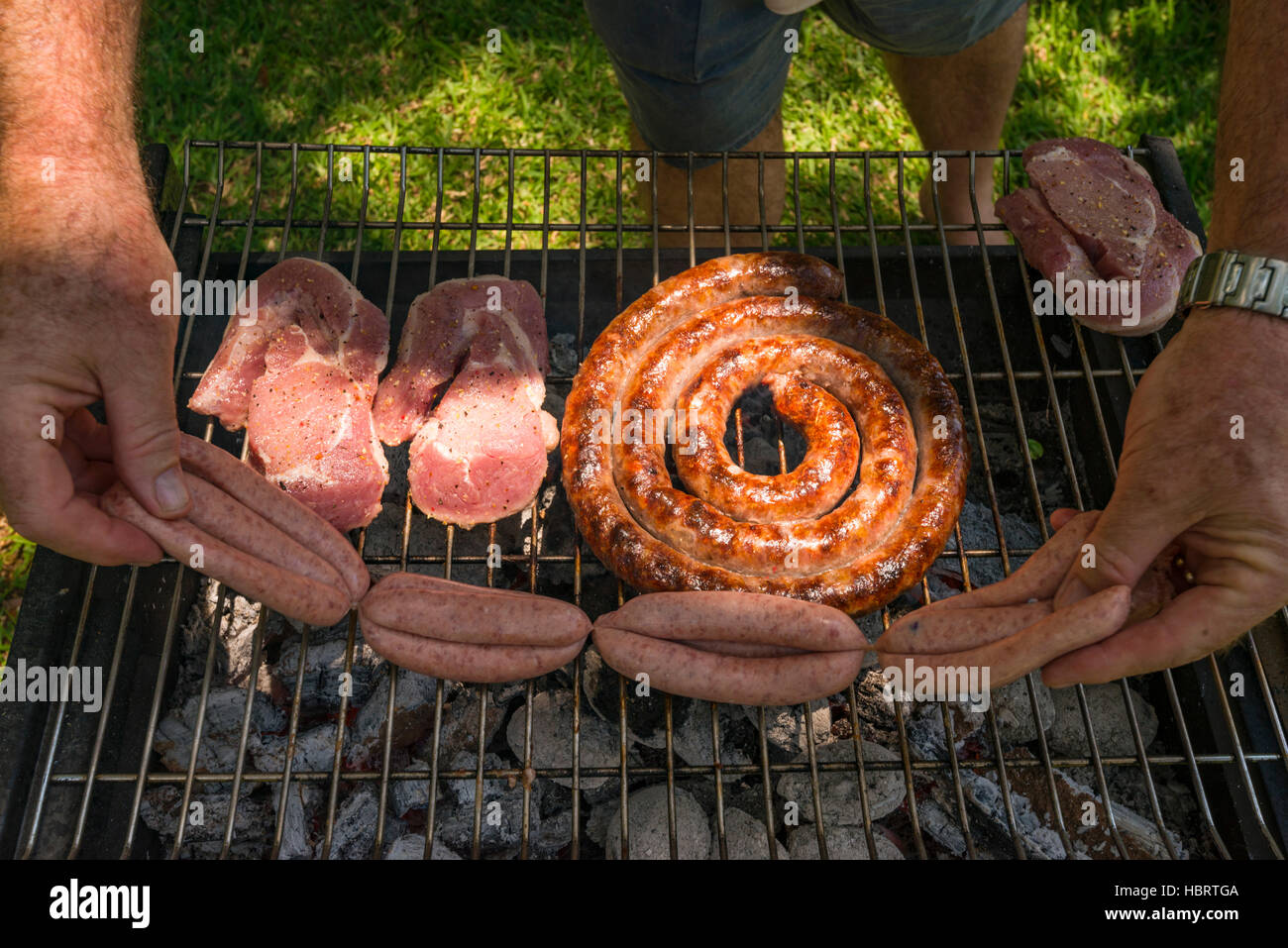 braai barbeque Africa Zimbabwe flame grilled meat Stock Photo - Alamy