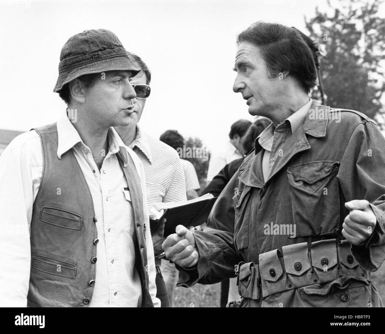 FIRE SALE, from left: actor-director Alan Arkin, Sid Caesar, on set ...