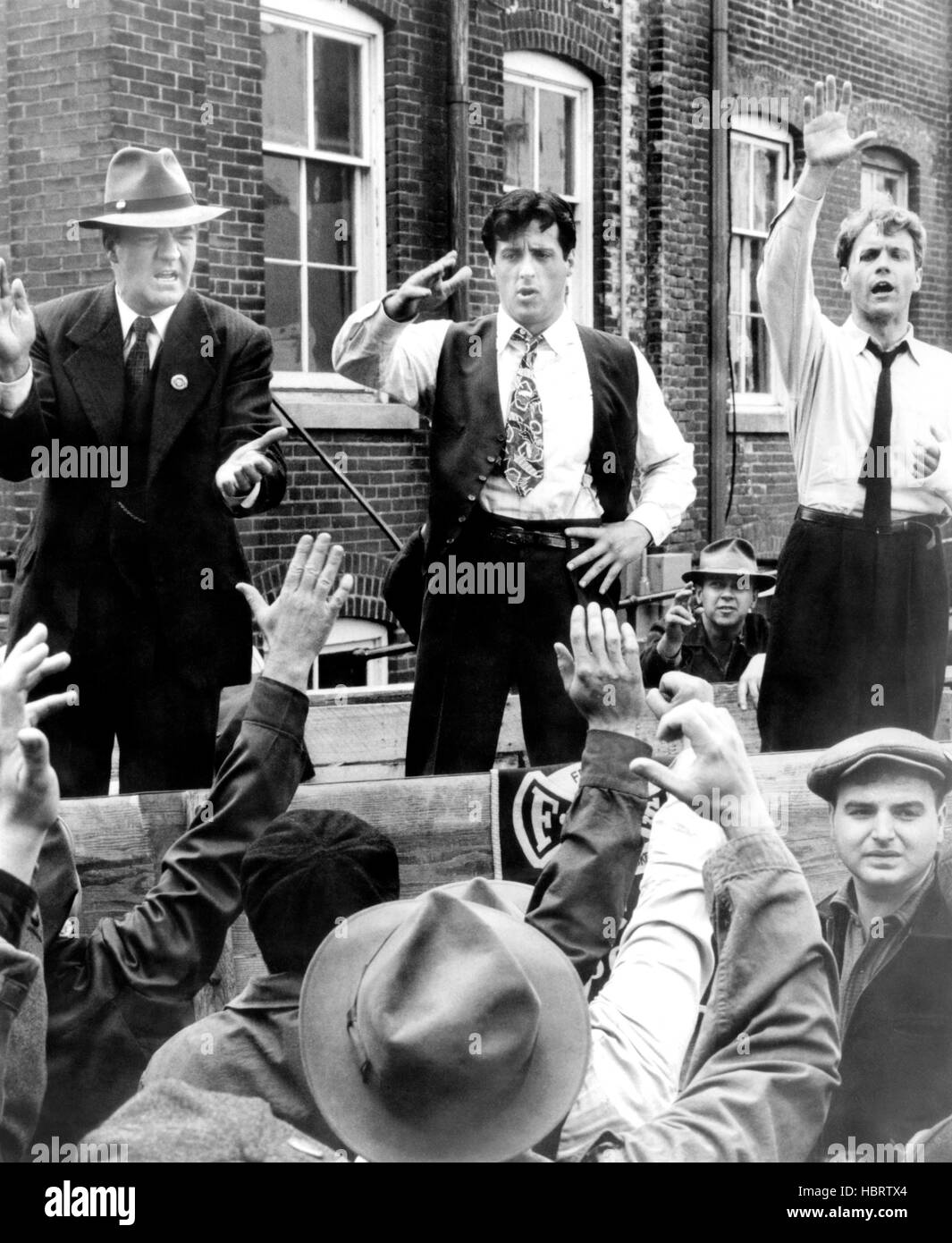 F.I.S.T., from left, Richard Herd, Sylvester Stallone, David Huffman ...