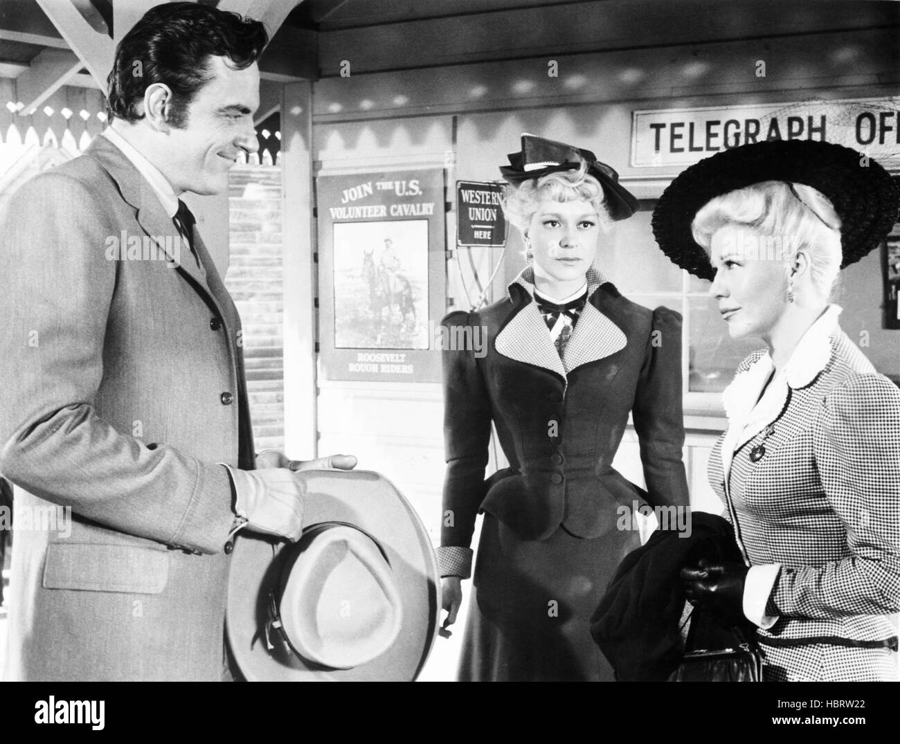 THE FIRST TRAVELING SALESLADY, from left: James Arness, Carol Channing ...