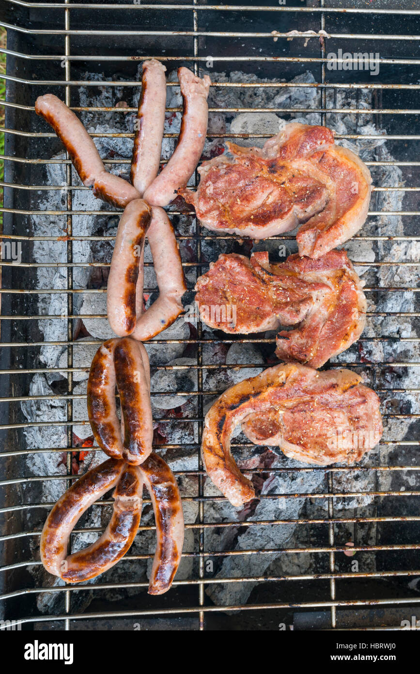 braai barbeque Africa Zimbabwe flame grilled meat Stock Photo - Alamy