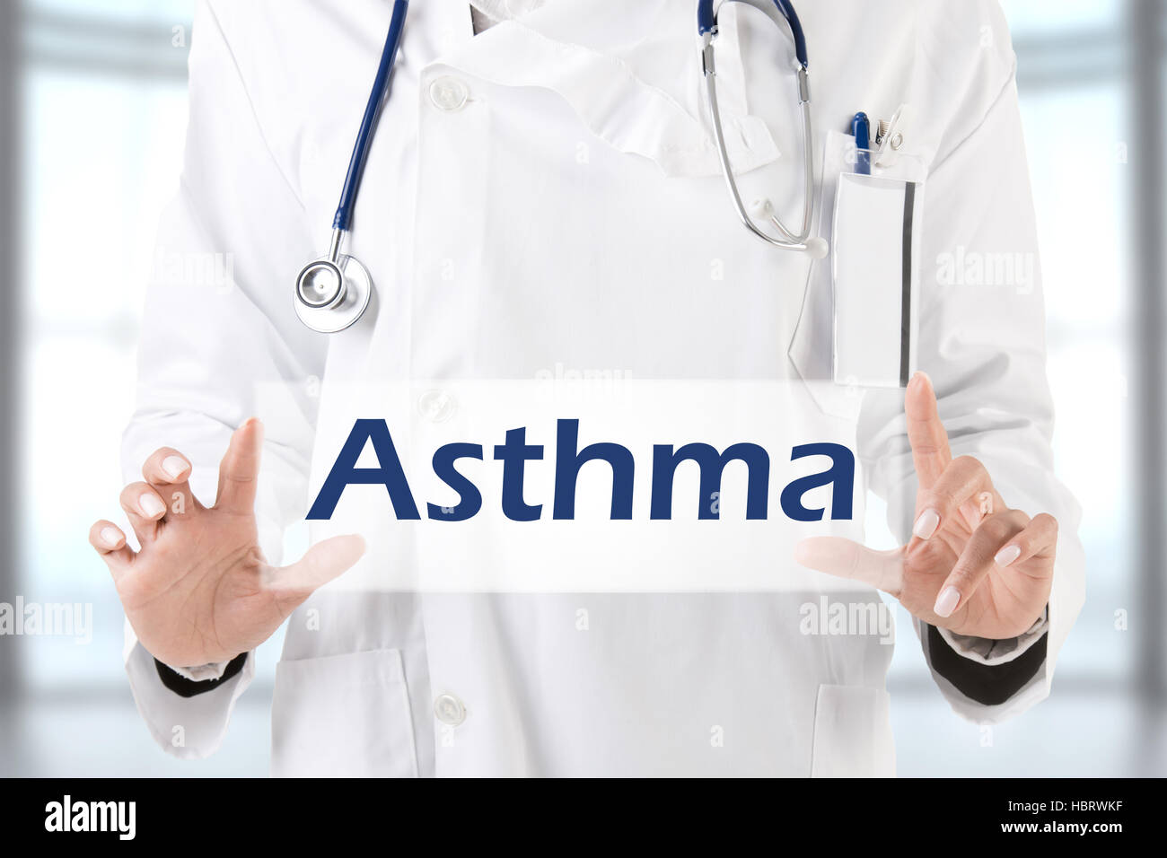 Female Doctor Holding Sign Stock Photo - Alamy