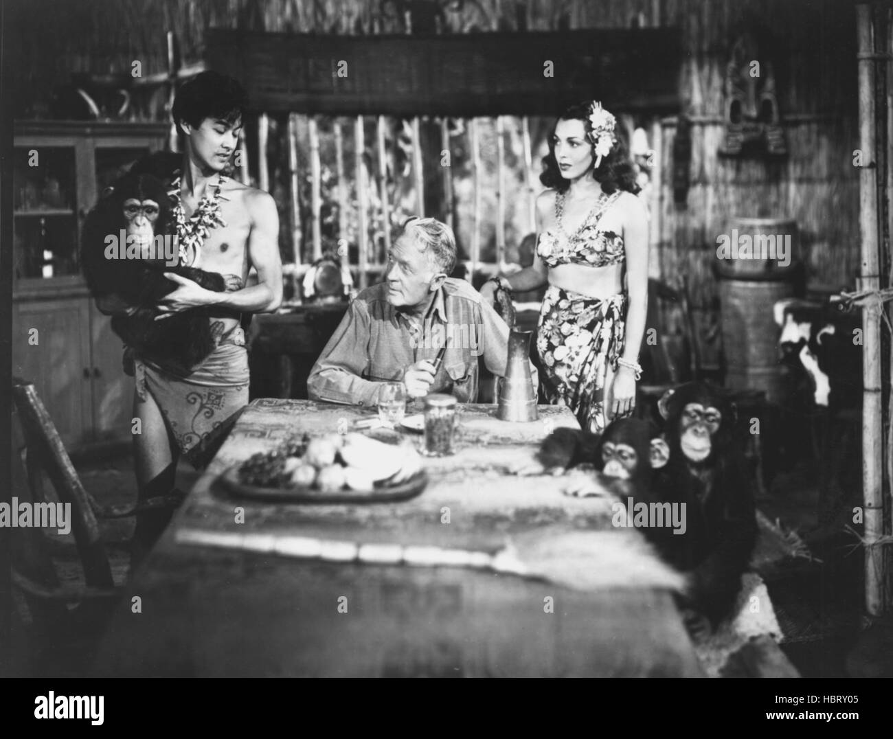 FORBIDDEN JUNGLE, Robert Cabal, Forrest Taylor, Alyce Louis, 1950 Stock ...