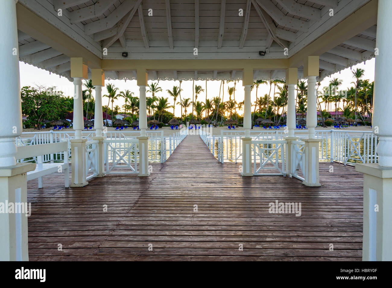 Beautiful wooden bridge sea hi-res stock photography and images - Alamy
