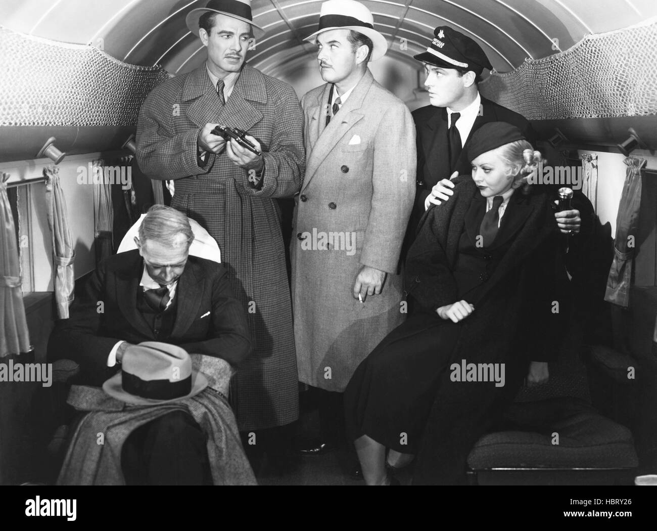 FORCED LANDING, from left: Arthur Aylesworth (front), Onslow Stevens ...