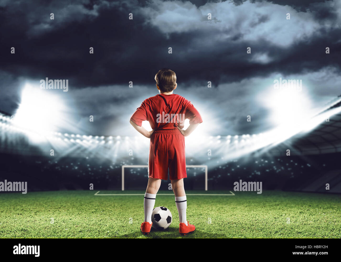 Teen play football park hi-res stock photography and images - Alamy