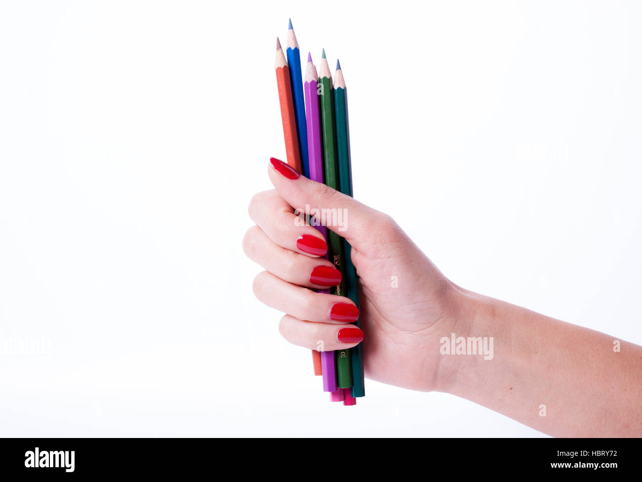 Hand of pencils hi-res stock photography and images - Alamy