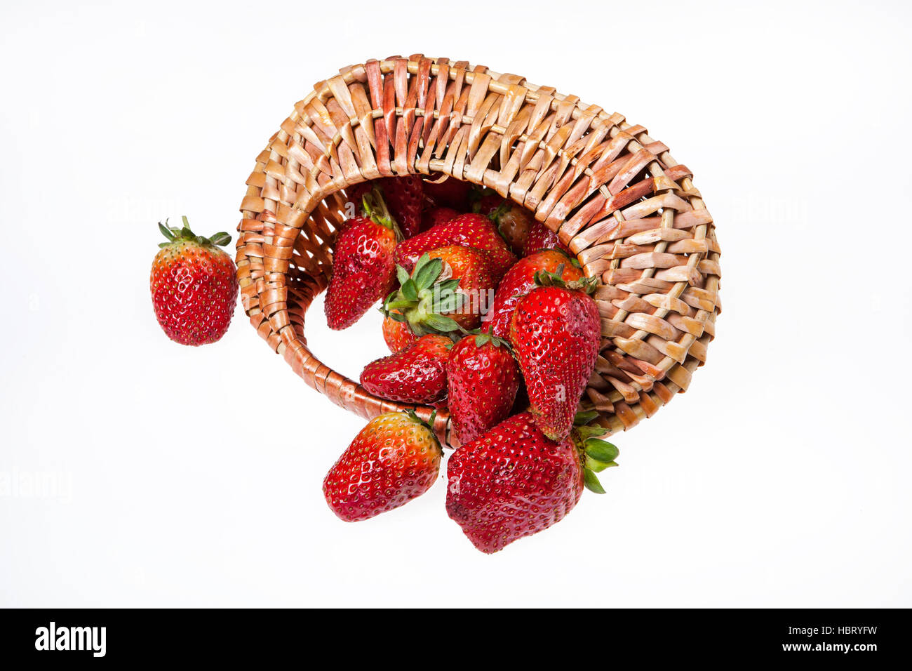 Basket With Strawberries Stock Photo - Alamy