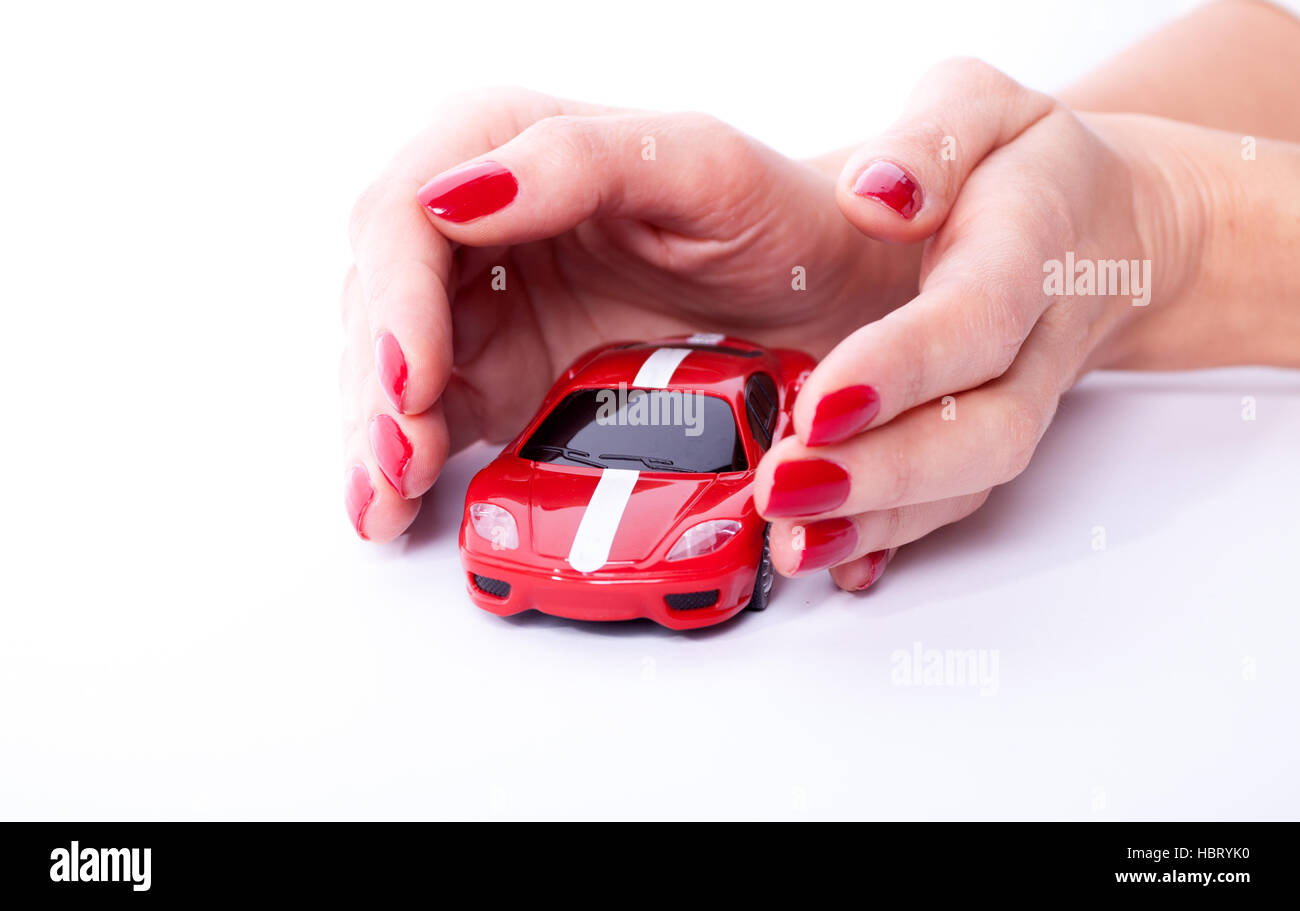 Hand with a car Stock Photo - Alamy