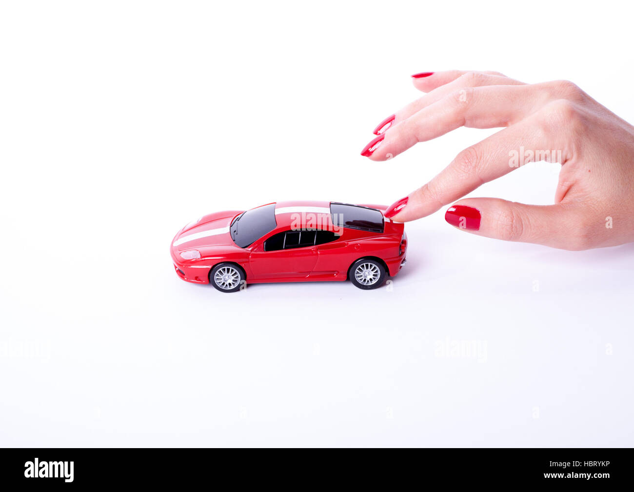 Hand with a car Stock Photo - Alamy
