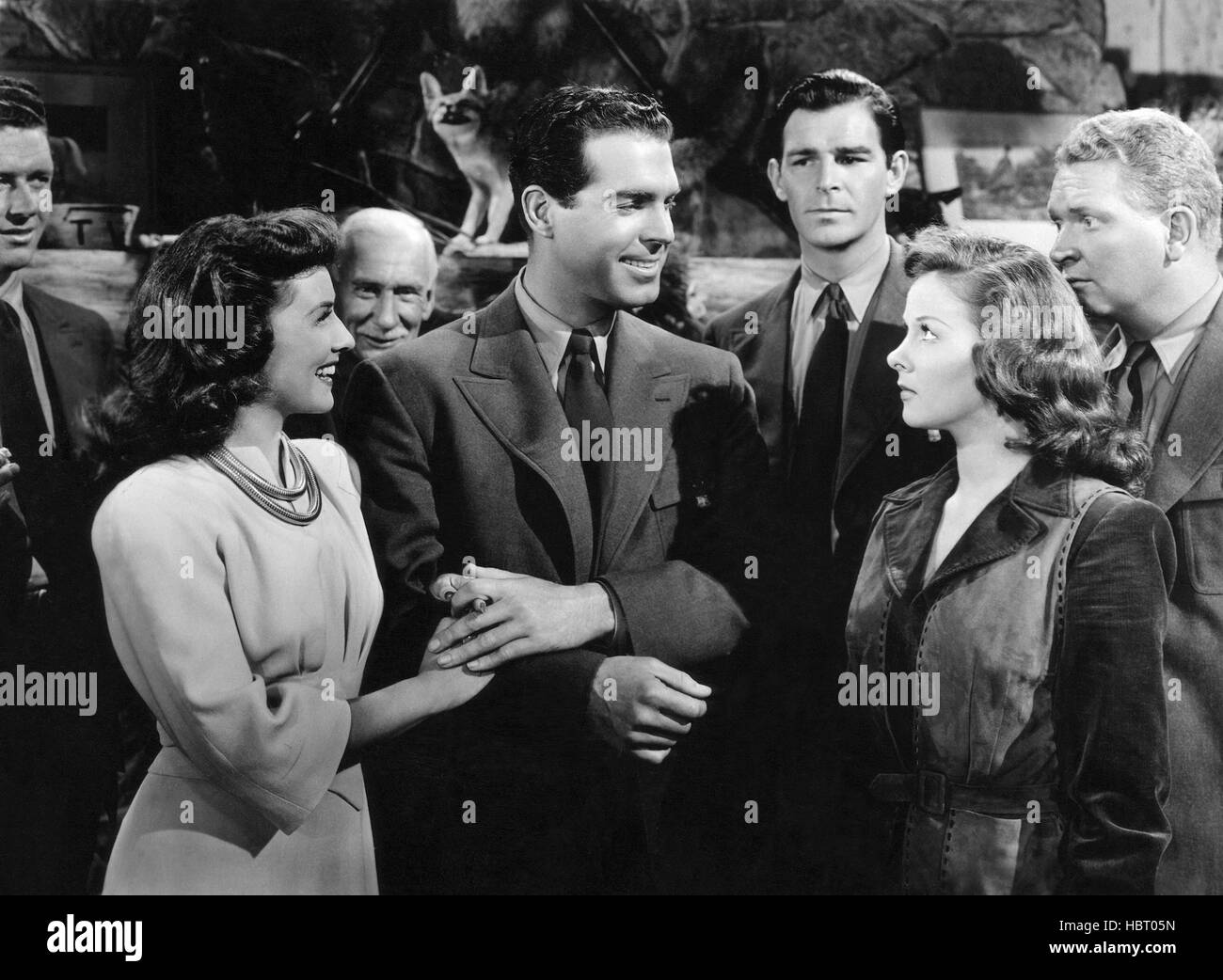 THE FOREST RANGERS, from left: Paulette Goddard, Clem Bevans (back ...