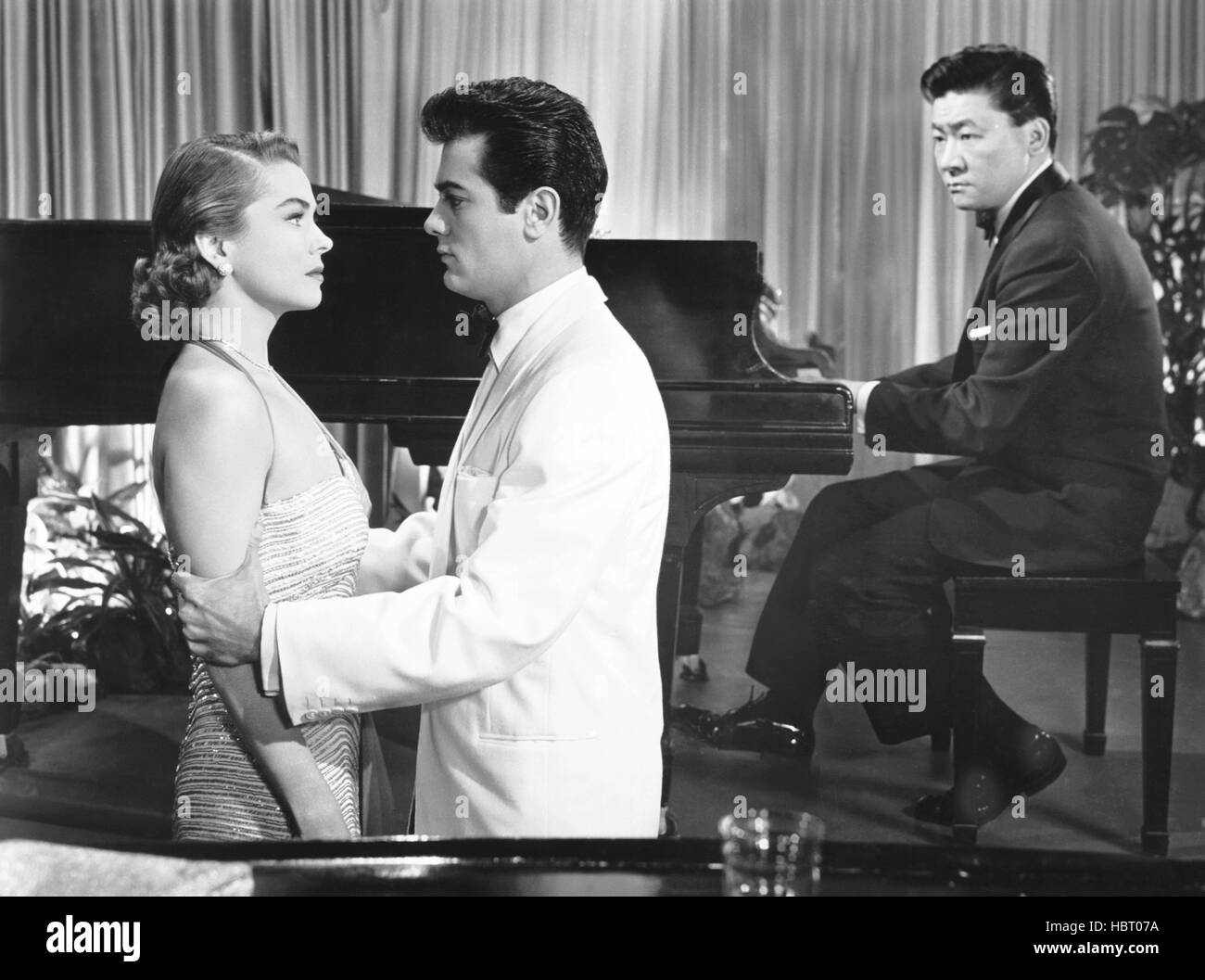 FORBIDDEN, from left, Joanne Dru, Tony Curtis, Victor Sen Yung, 1953 ...
