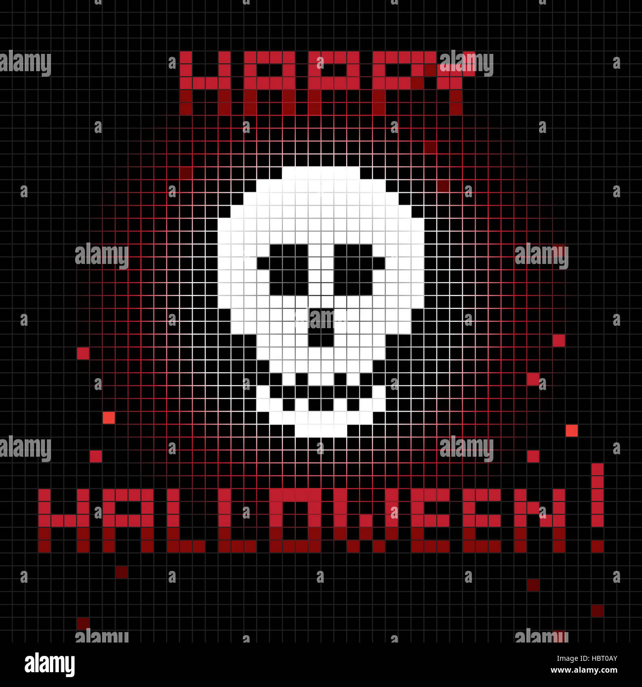 Skull pixel art head skeleton hi-res stock photography and images - Alamy