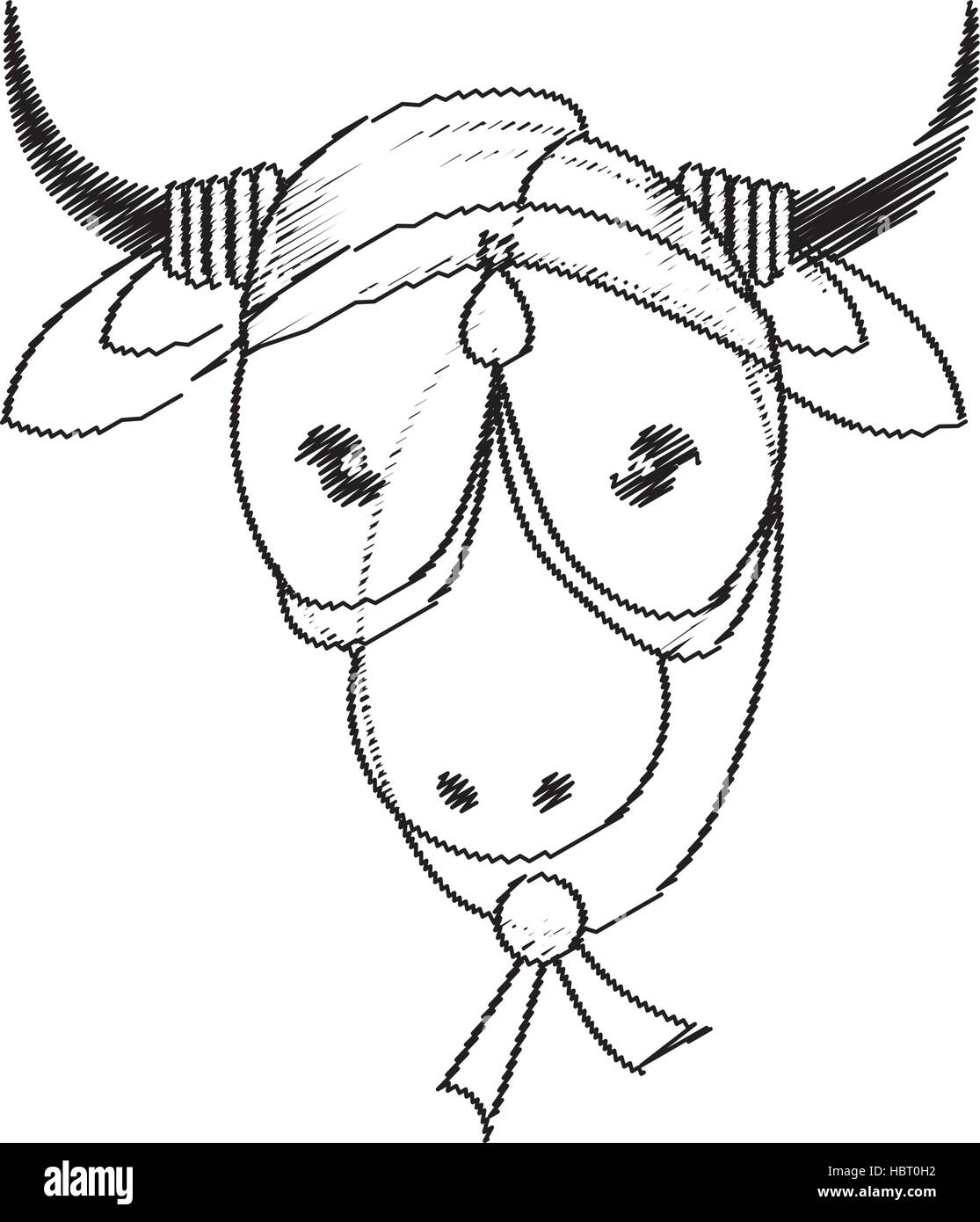 head indian sacred cow decorative Stock Vector Image & Art - Alamy