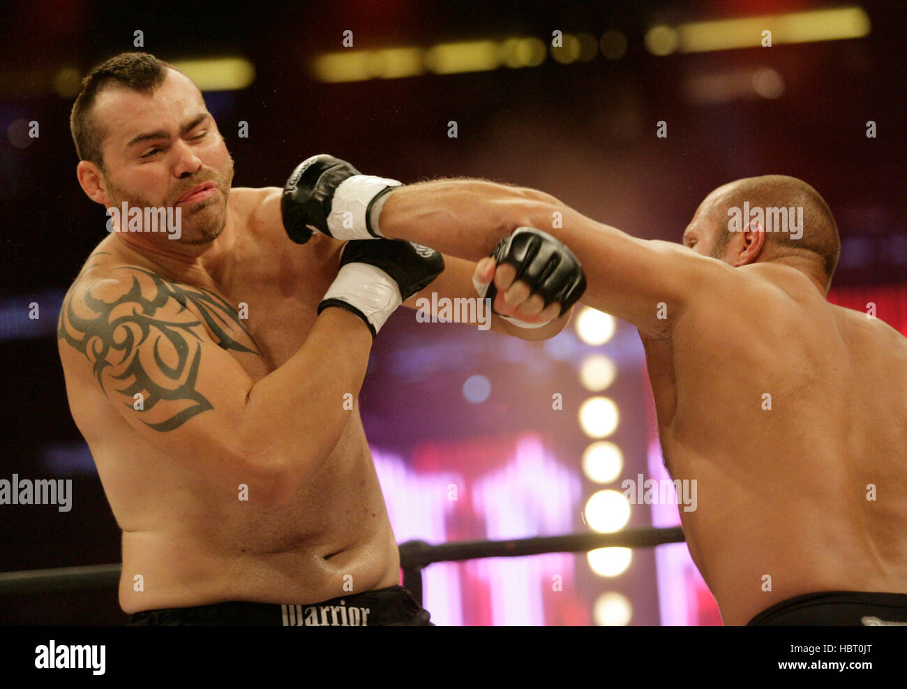 Fedor Emelianenko, right, punches Tim Sylvia in an mixed martial arts ...