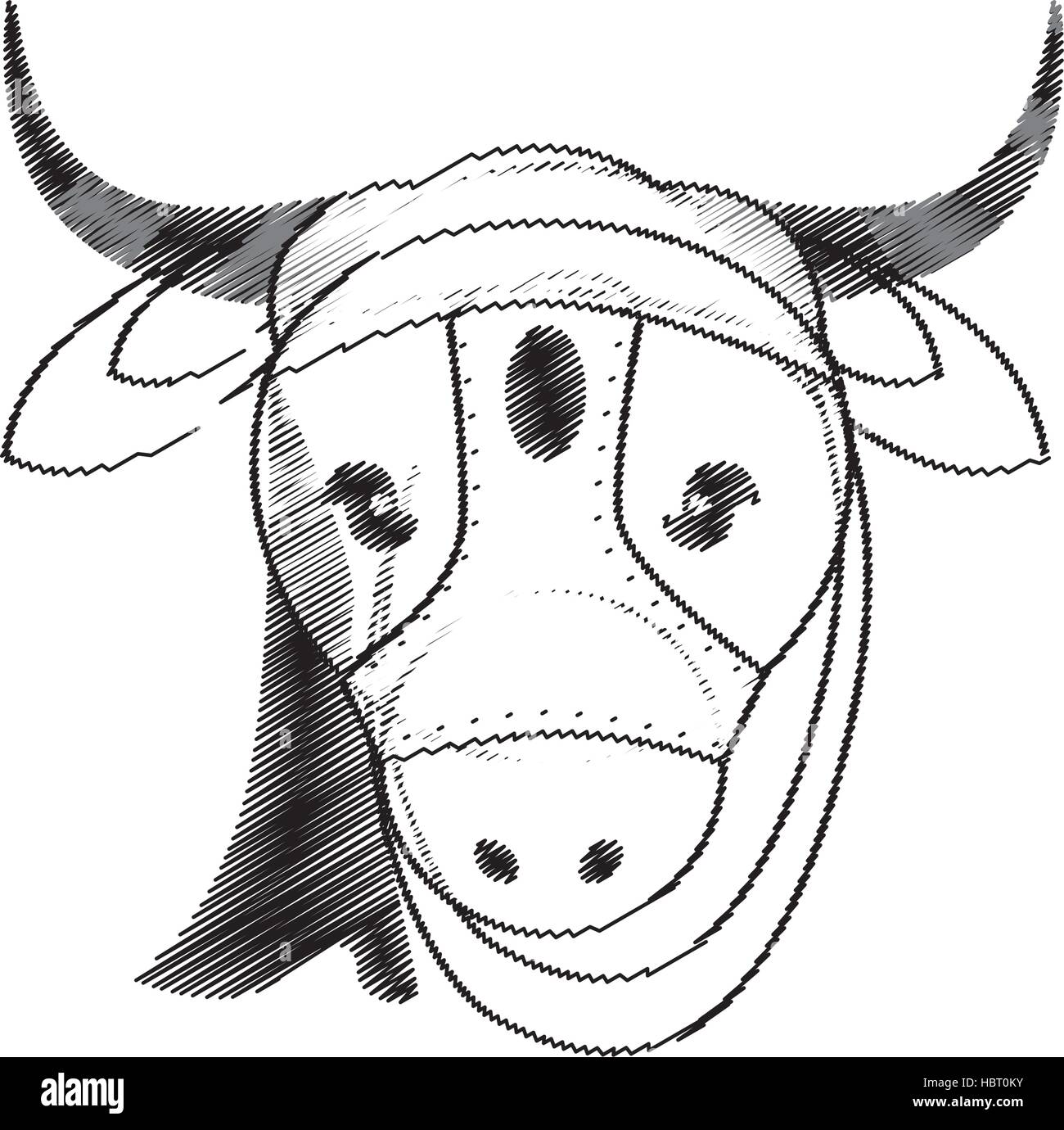 head indian sacred cow Stock Vector Image & Art - Alamy