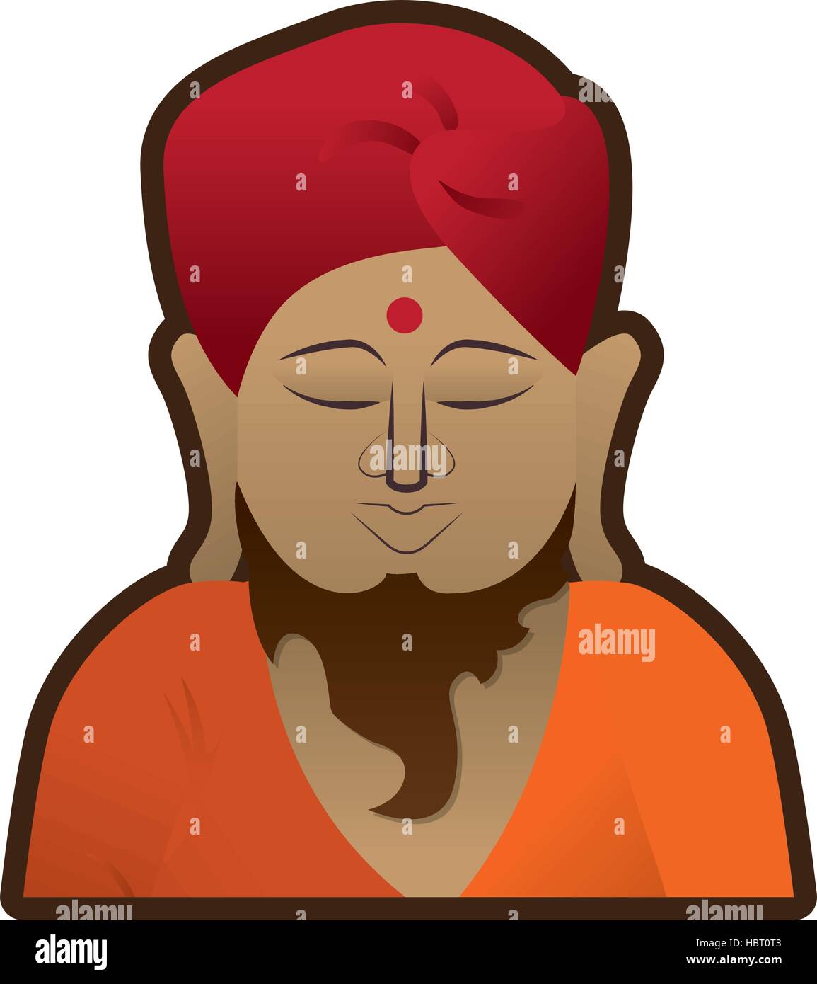 head buddha meditation religion indian symbol Stock Vector Image & Art ...