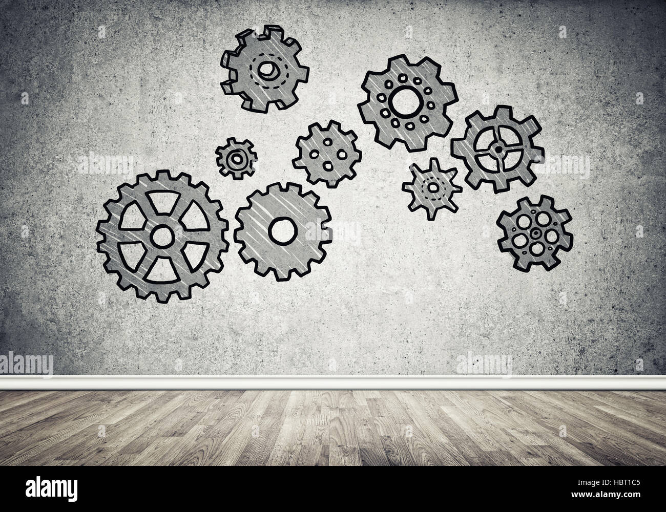 Gear mechanism as teamwork concept Stock Photo - Alamy