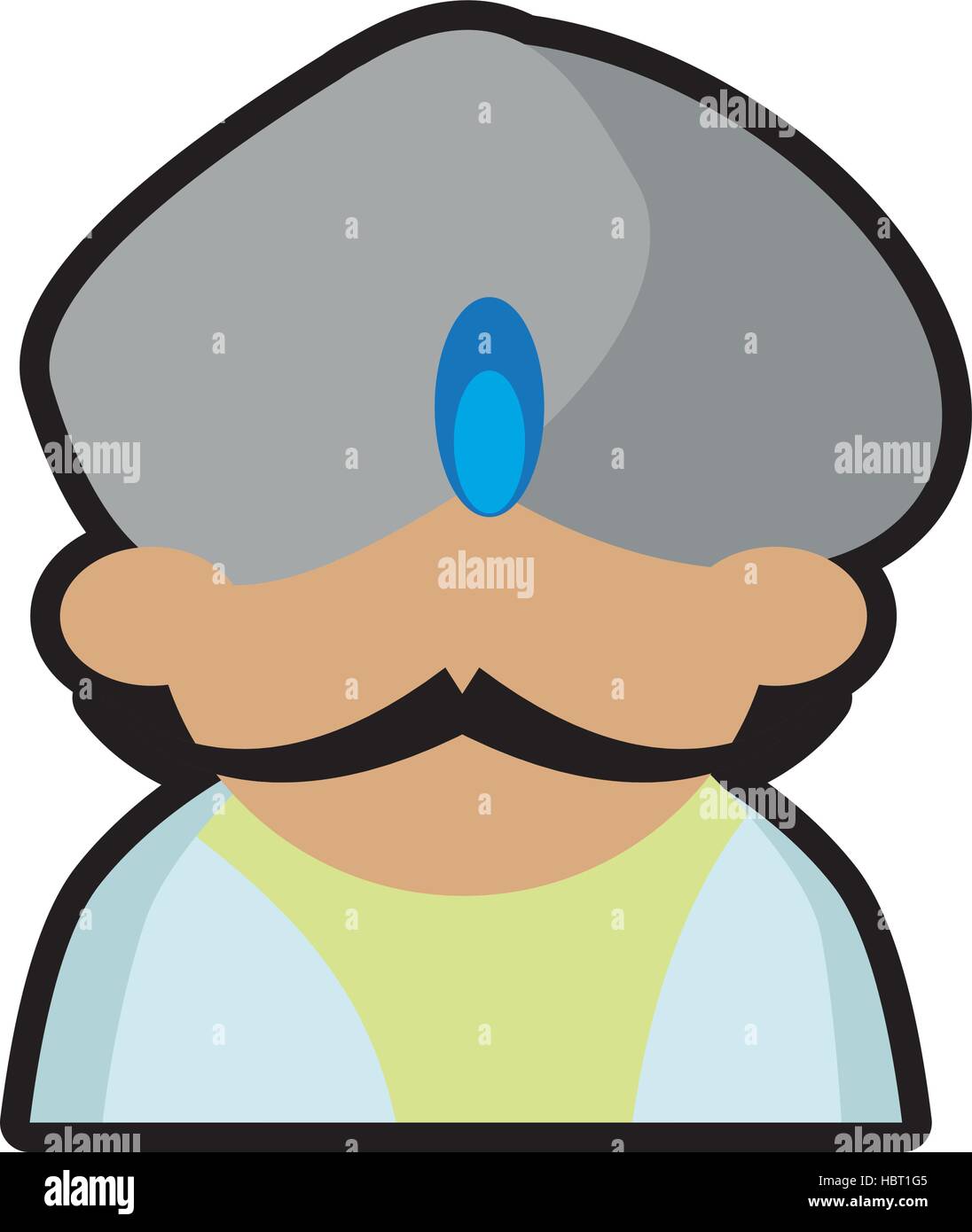 avatar face indian man turban jewelry mustache Stock Vector Image & Art ...