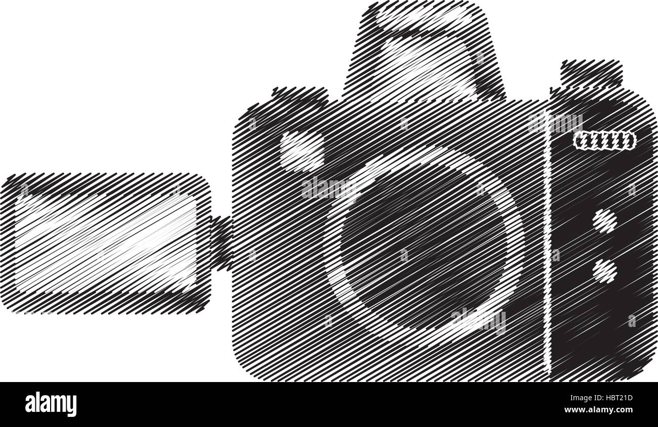 hand draw photographic camera digital Stock Vector Image & Art - Alamy