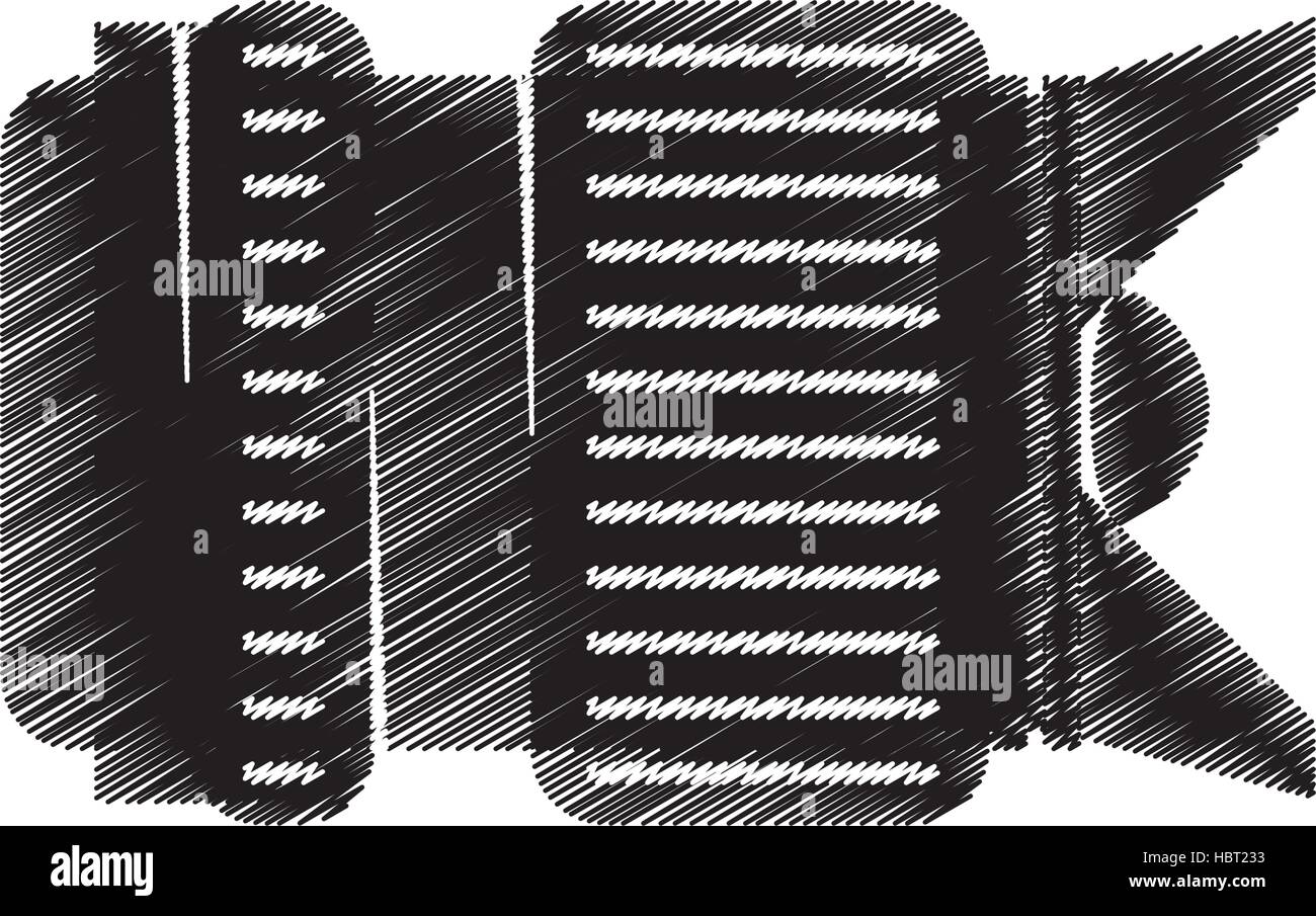 hand drawing lens photo camera classic icon Stock Vector Image & Art ...