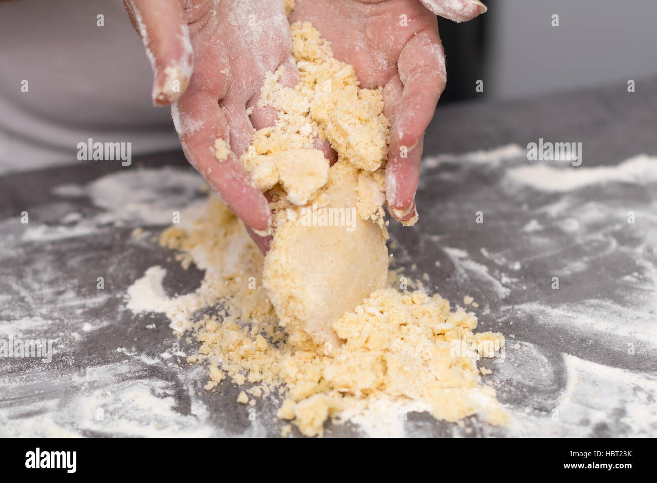 mixing vanilla shortbread biscuits Stock Photo - Alamy