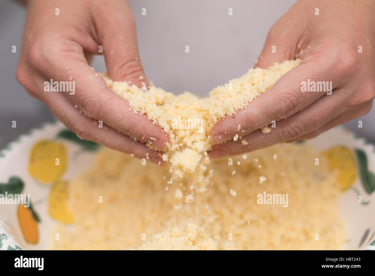 mixing vanilla shortbread biscuits Stock Photo - Alamy