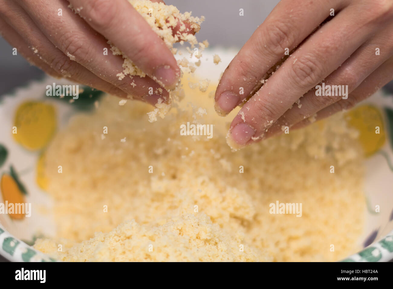 mixing vanilla shortbread biscuits Stock Photo - Alamy