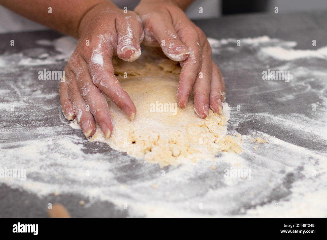 mixing vanilla shortbread biscuits Stock Photo - Alamy