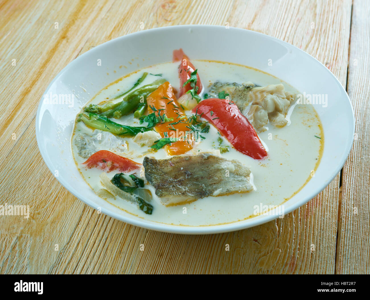 Creamy cockle chowder - seafood soup Stock Photo - Alamy