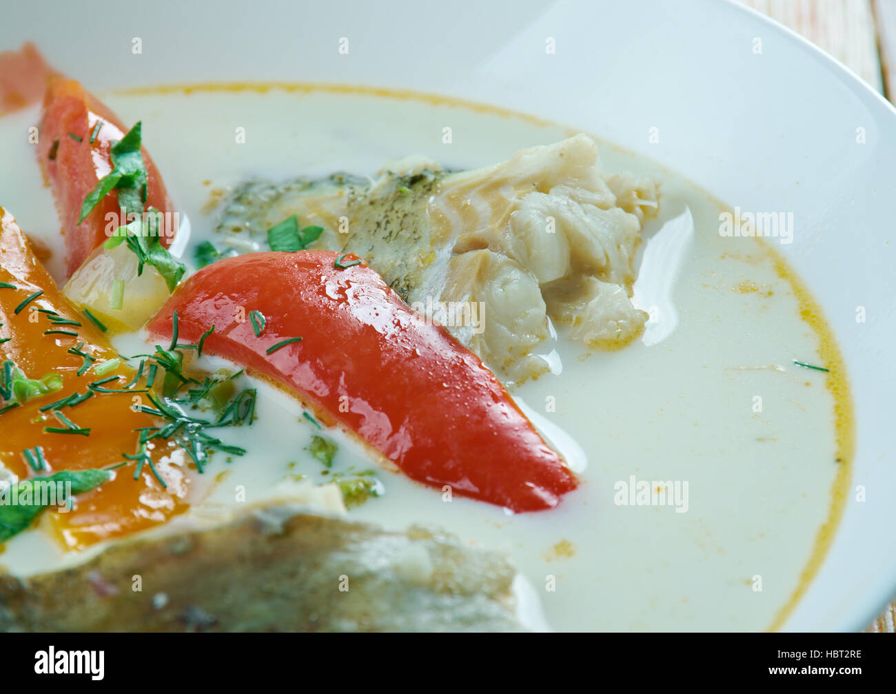 Creamy cockle chowder - seafood soup Stock Photo - Alamy