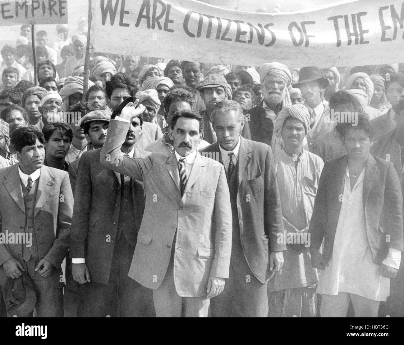 GANDHI, Ben Kingsley (arm raised), 1982. ©Columbia/courtesy Everett ...