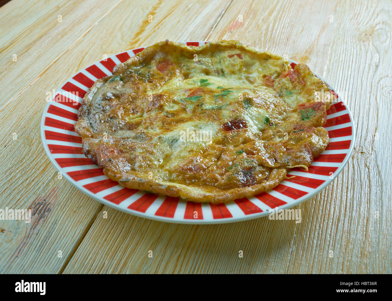 Eggah - Egyptian Omelette.ood genre within Arab cuisine Stock Photo - Alamy