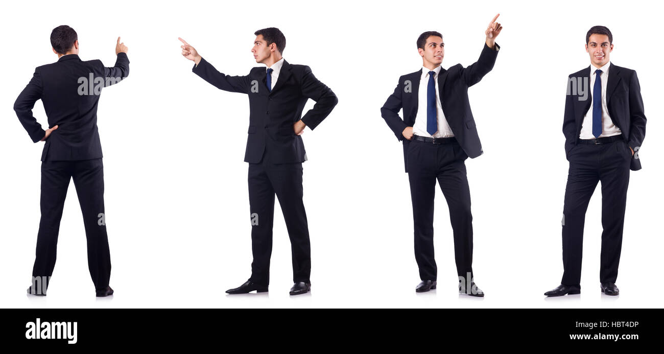 Collage of businessman isolated on white Stock Photo - Alamy