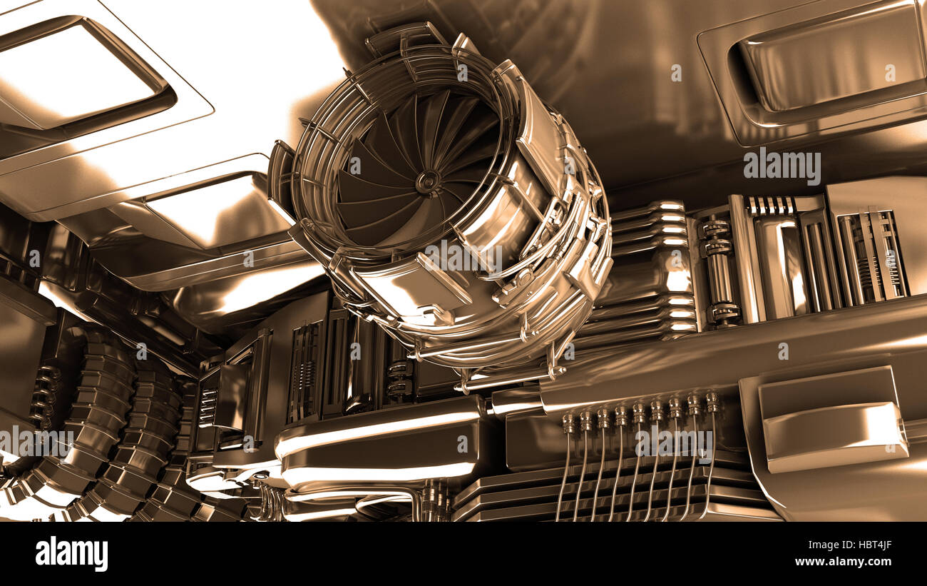 Steam turbine of power generator in an industrial thermal power plant ...