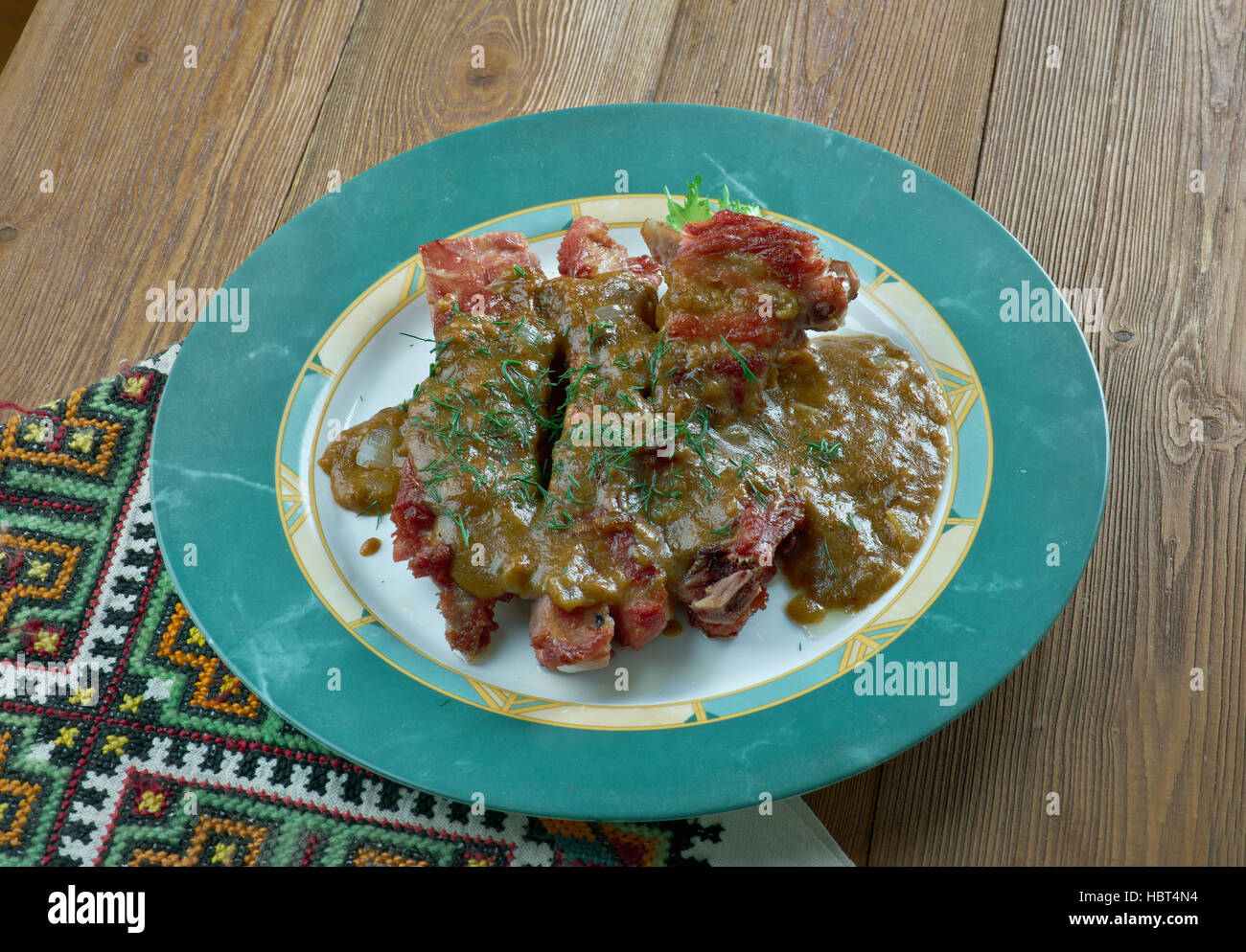 verashchaka - Traditional Belarusian meat dish with spicy sauce Stock ...
