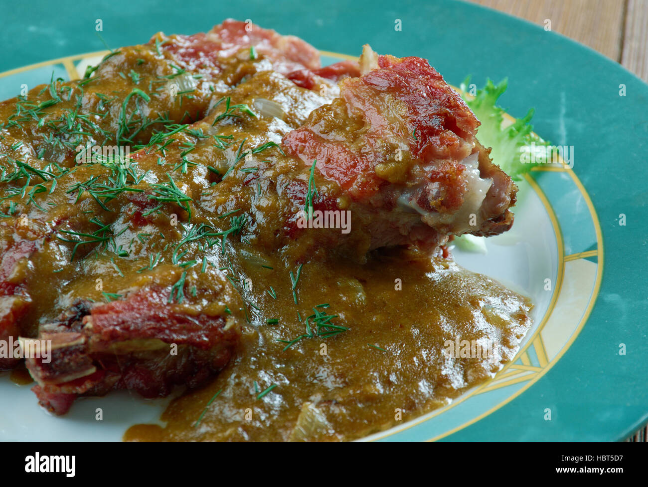 verashchaka - Traditional Belarusian meat dish with spicy sauce Stock ...