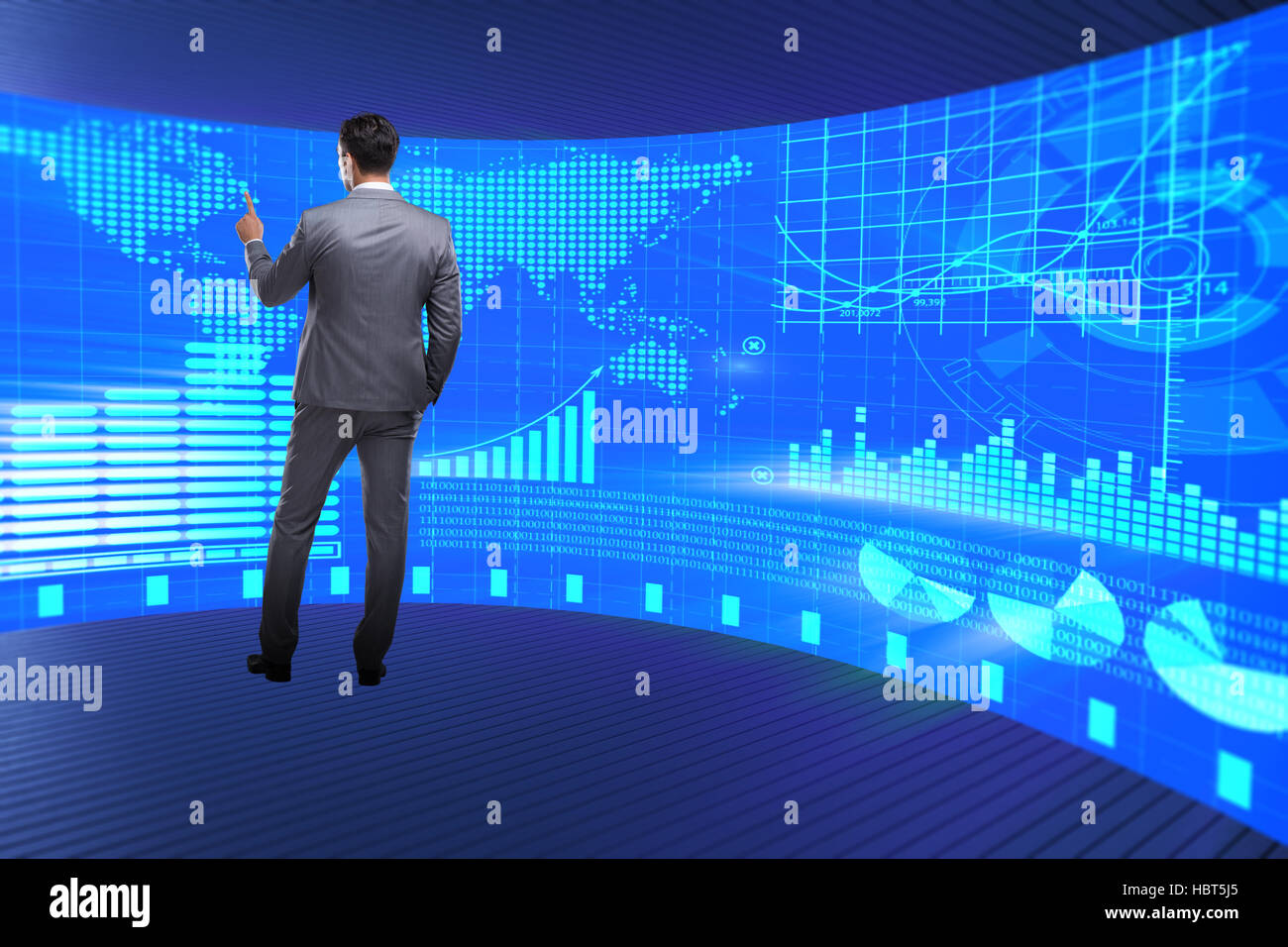 Man in stock exchange trading concept Stock Photo - Alamy