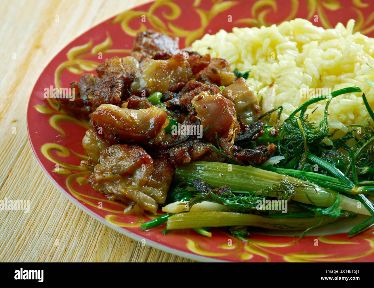 Sabzi qovurma plov Turkish cuisine Stock Photo - Alamy