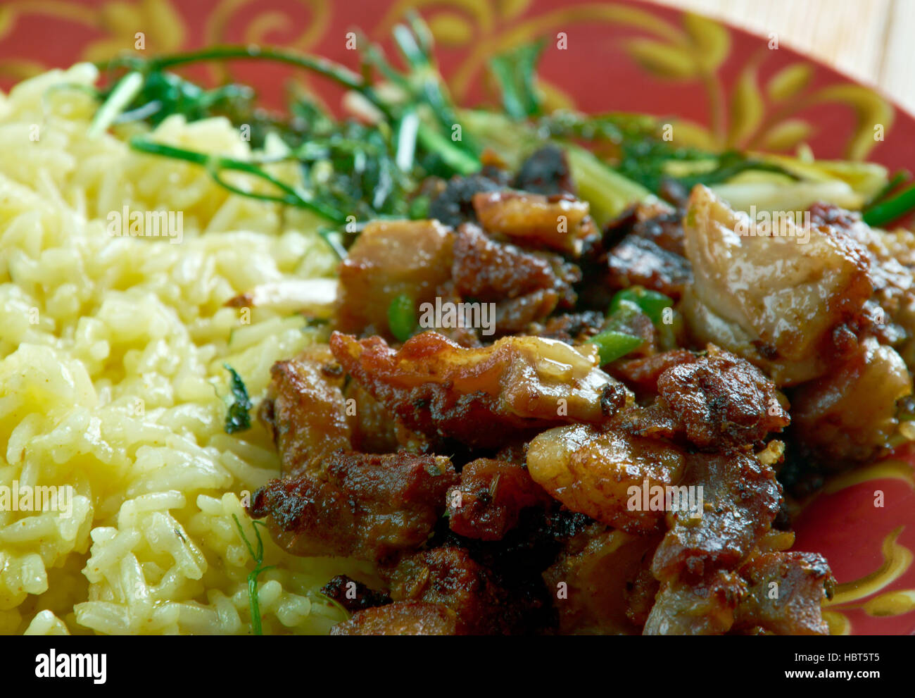 Sabzi qovurma plov Turkish cuisine Stock Photo - Alamy