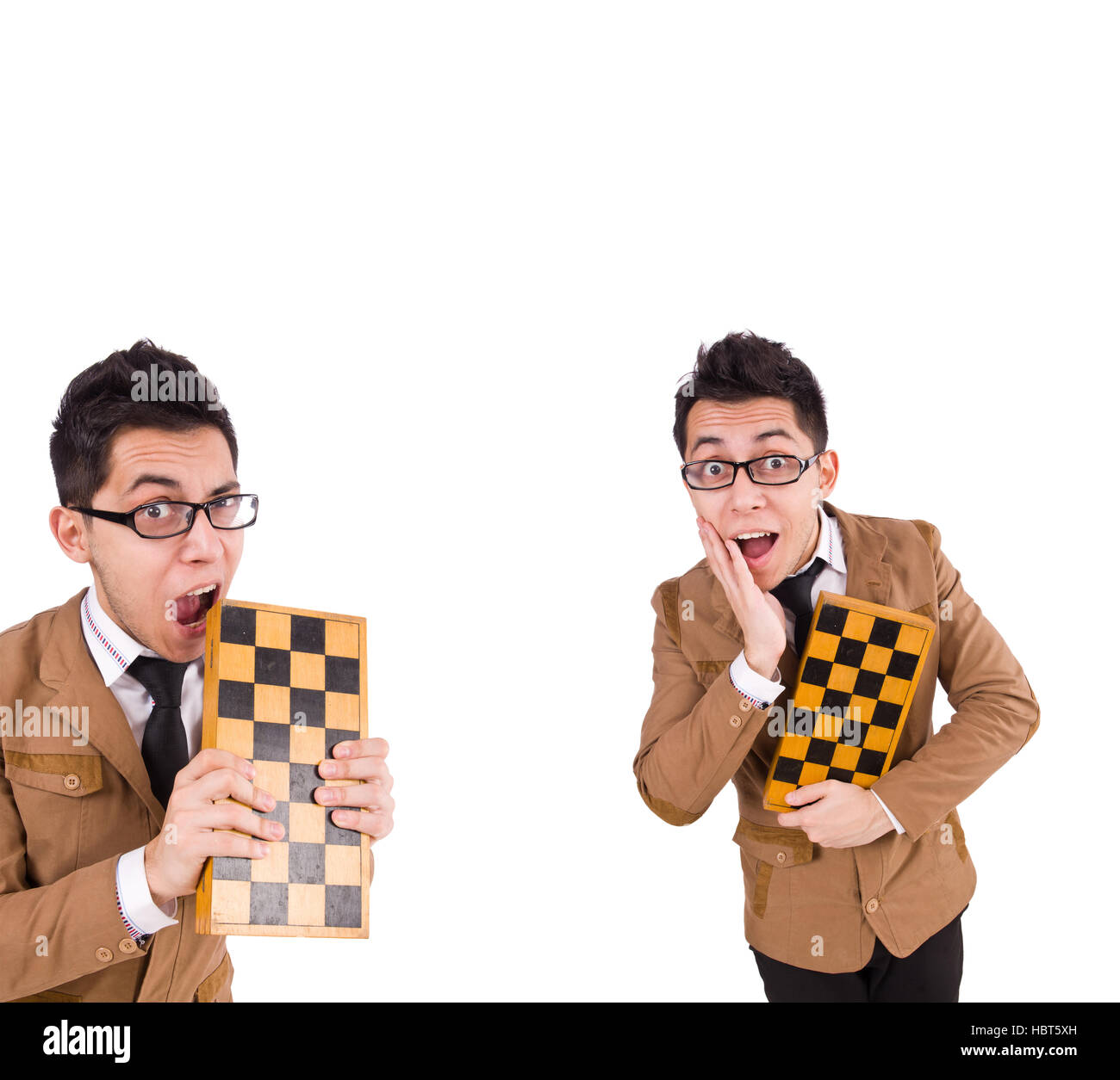 Funny chess player isolated on white Stock Photo - Alamy