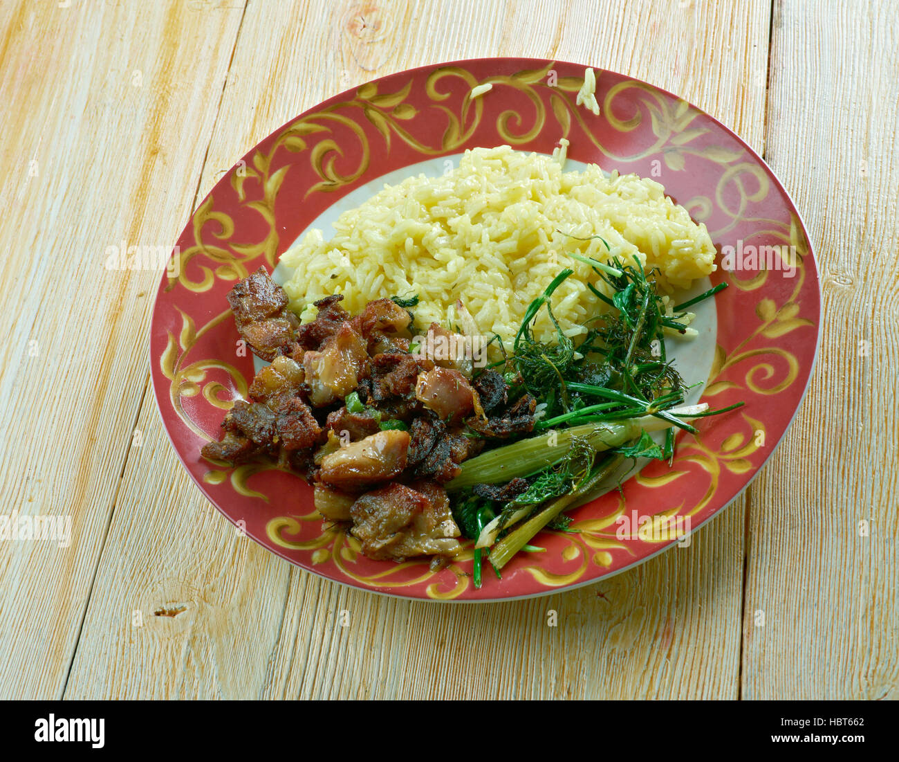Sabzi qovurma plov Turkish cuisine Stock Photo - Alamy