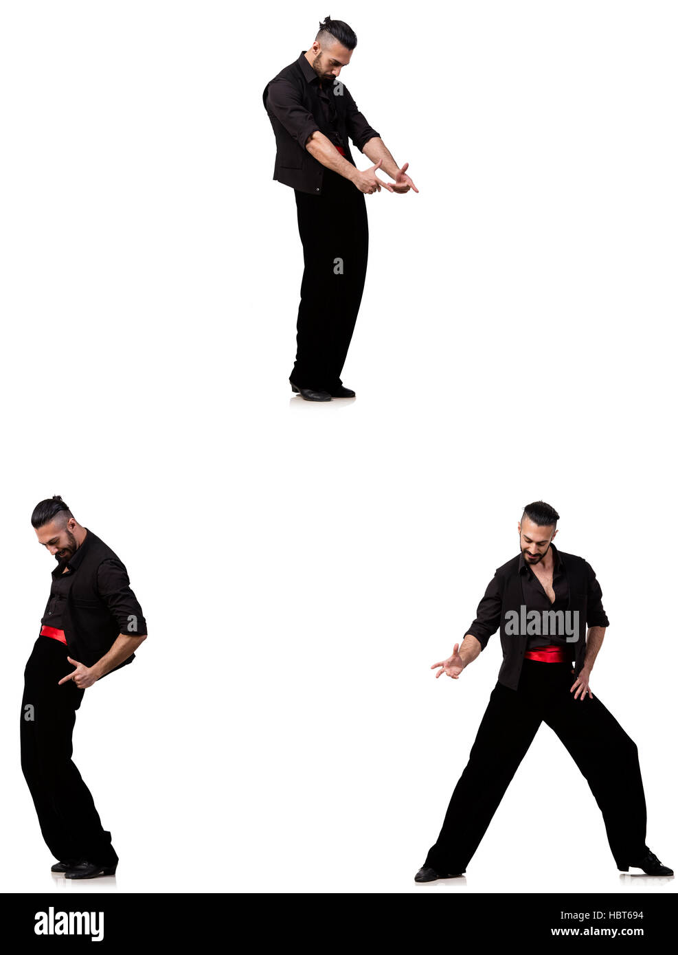 Spanish dancer in various poses on white Stock Photo - Alamy