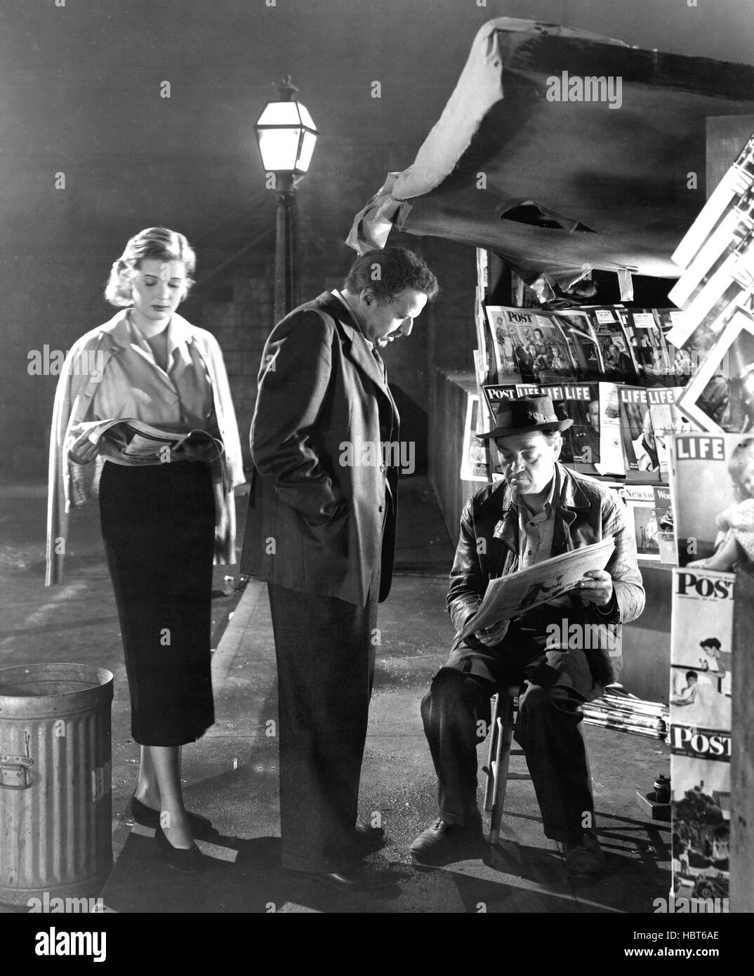 THE GIRL ON THE BRIDGE, Beverly Michaels, Hugo Haas, 1951 Stock Photo ...
