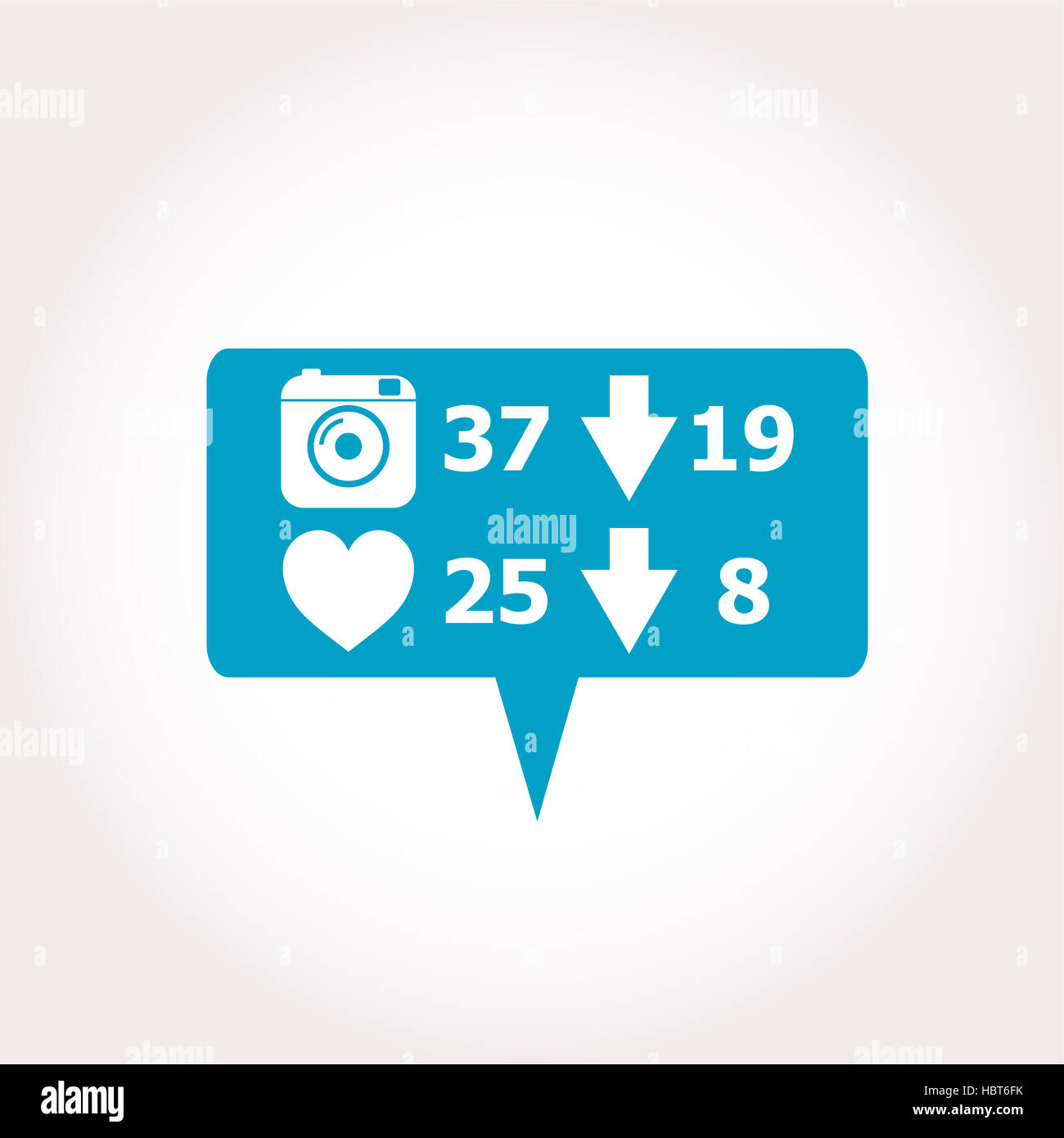 Like Counter Notification Icon, modern flat button, comment icons Stock ...