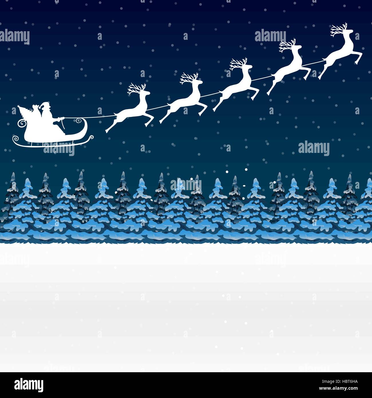 Santa Claus rides in a sleigh in harness on the reindeer Stock Vector Image & Art - Alamy