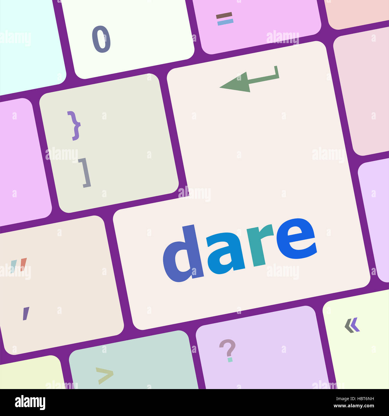 Dare word on computer keyboard hi-res stock photography and images - Alamy