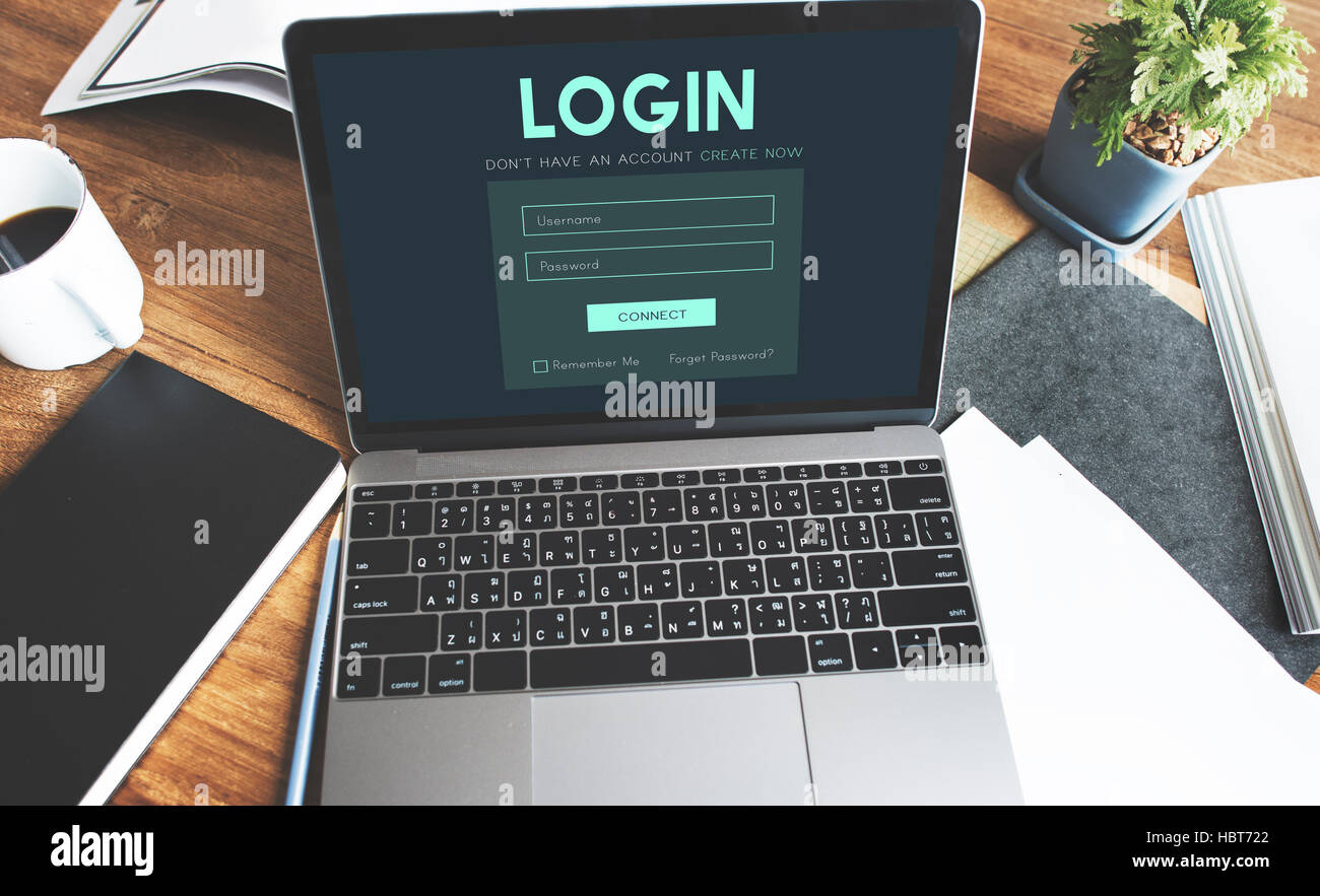 Member Log in Membership Username Password Concept Stock Photo - Alamy