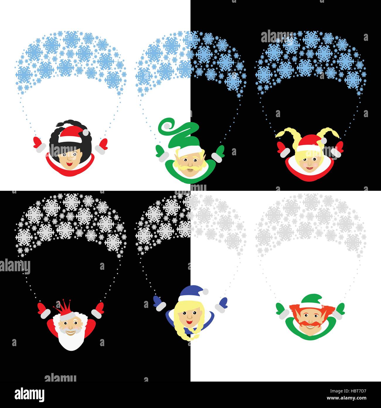 Santa Claus elf the vector illustration eps of 10 assistants on a ...
